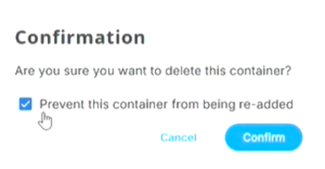 Procedure of Deleting Containers